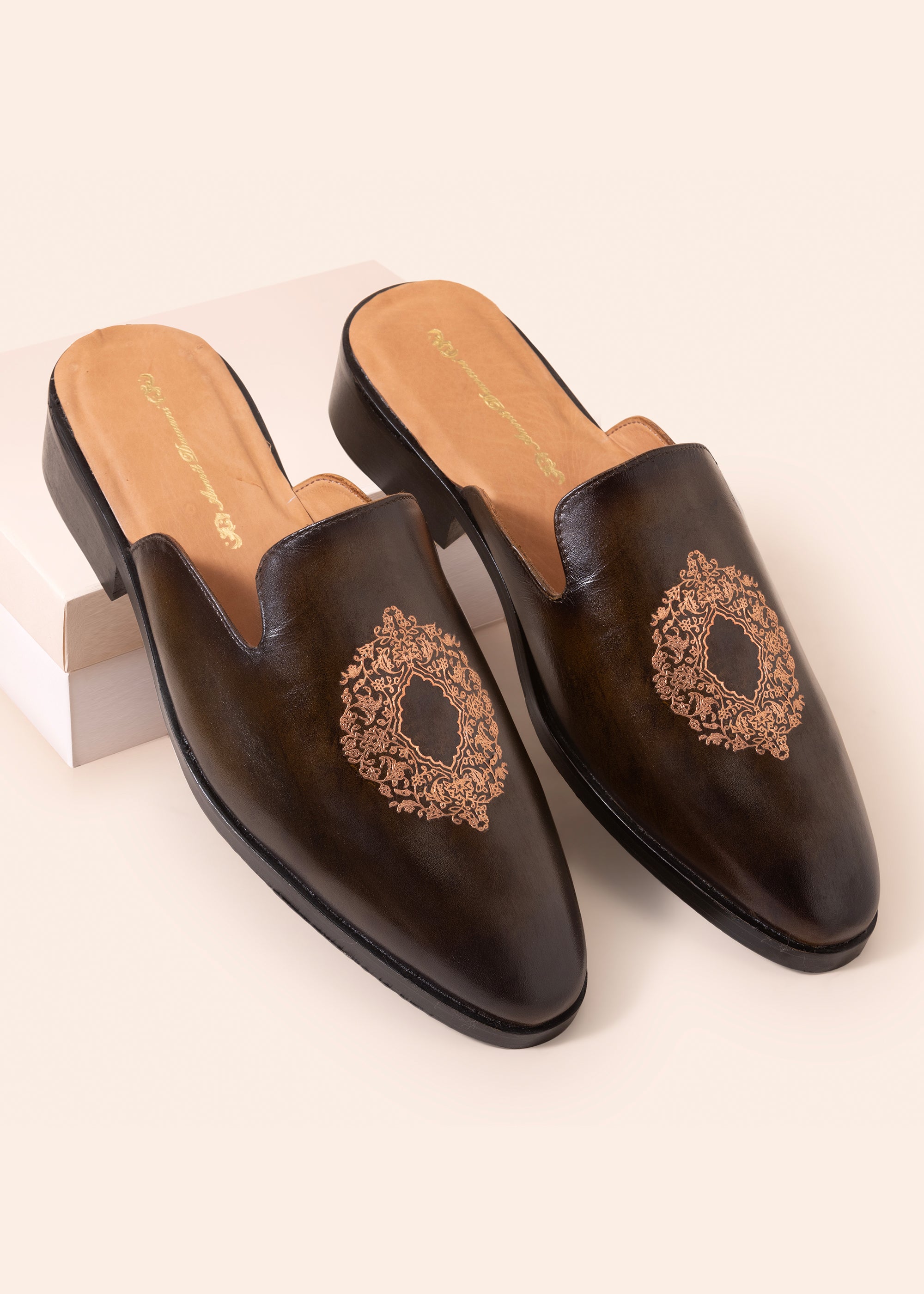 Dark Brown Mules – Amrit Dawani
